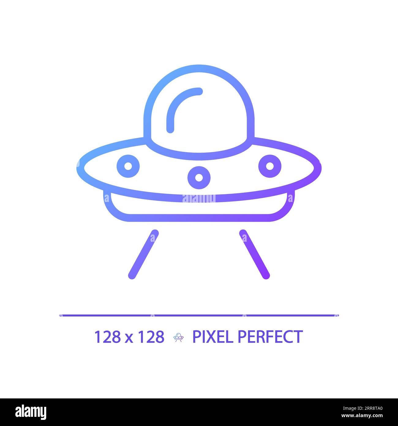 Ufo pixel perfect gradient linear vector icon Stock Vector Image & Art - Alamy
