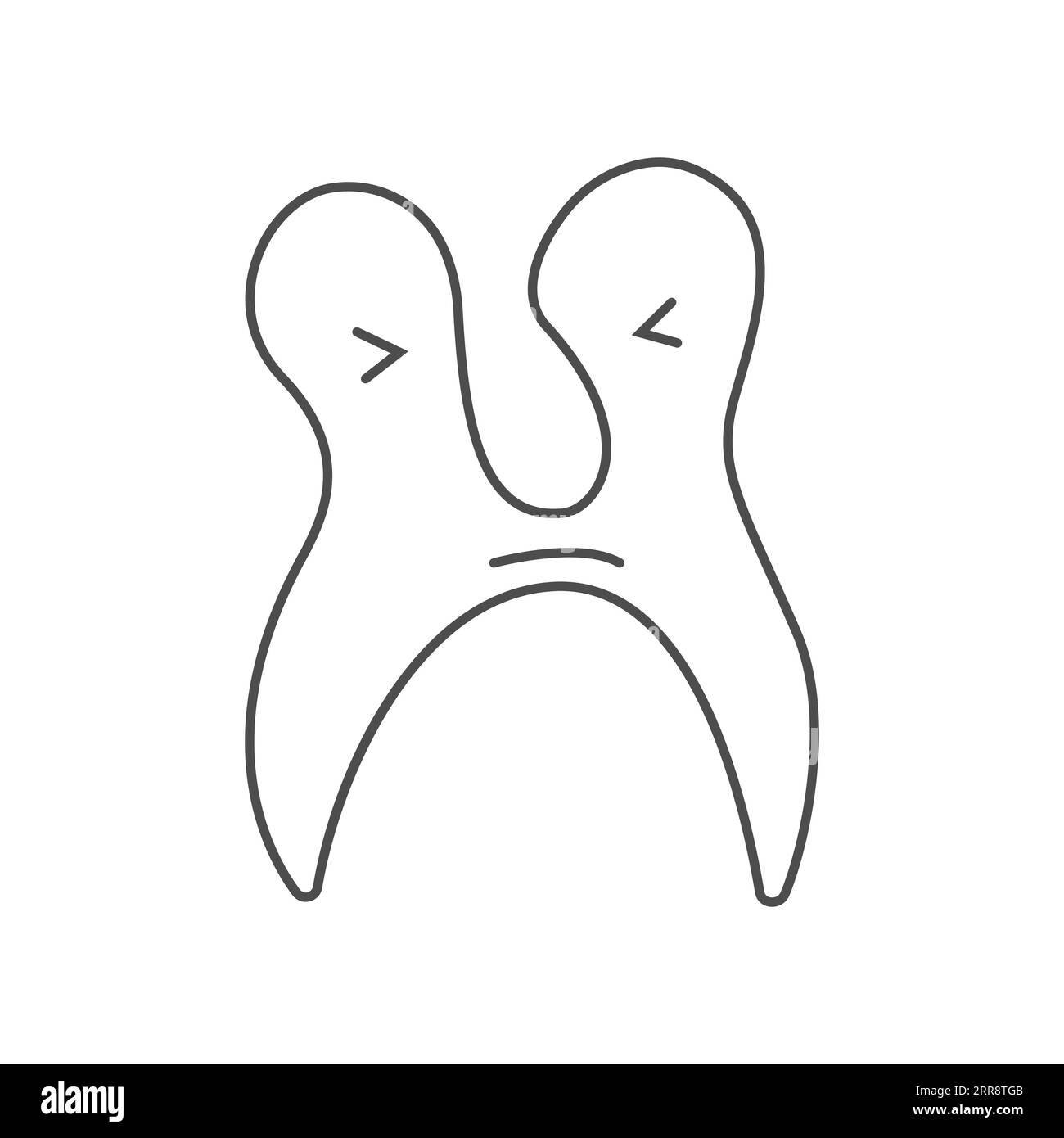 Dental treatment concept. Cute tooth character with caries. Dental ...