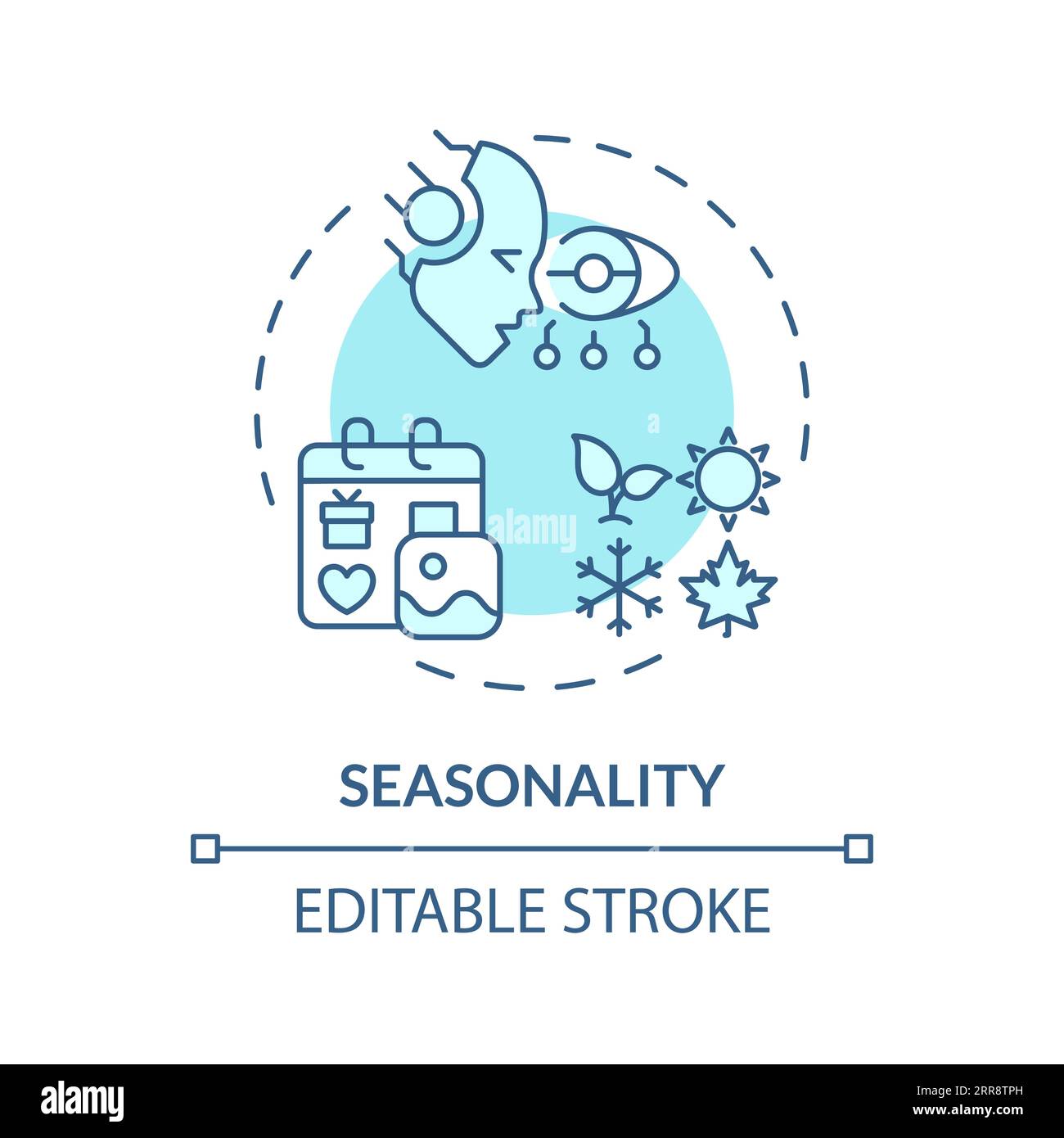 2D customizable seasonality line icon concept Stock Vector Image & Art ...