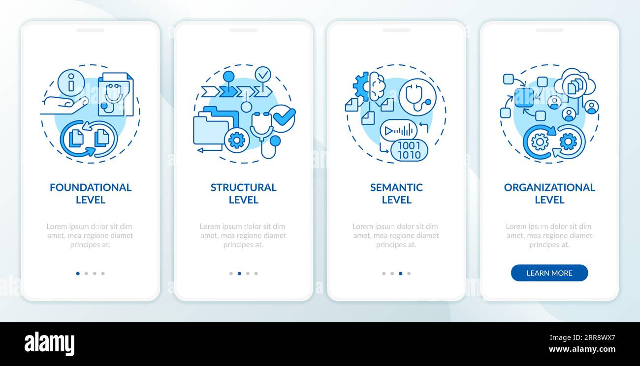 Walkthrough HIR with blue thin linear icons concept Stock Vector Image & Art - Alamy