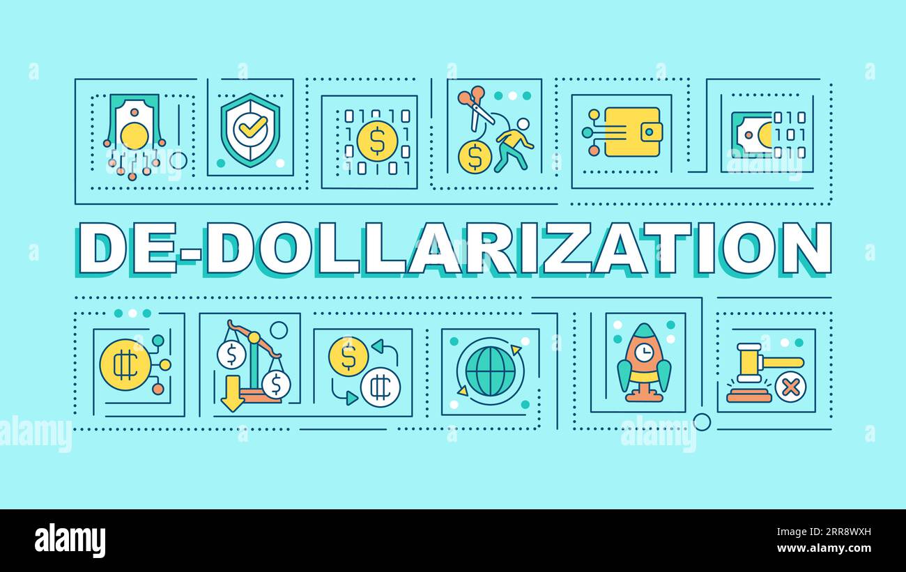 De-dollarization text with linear icons Stock Vector Image & Art - Alamy