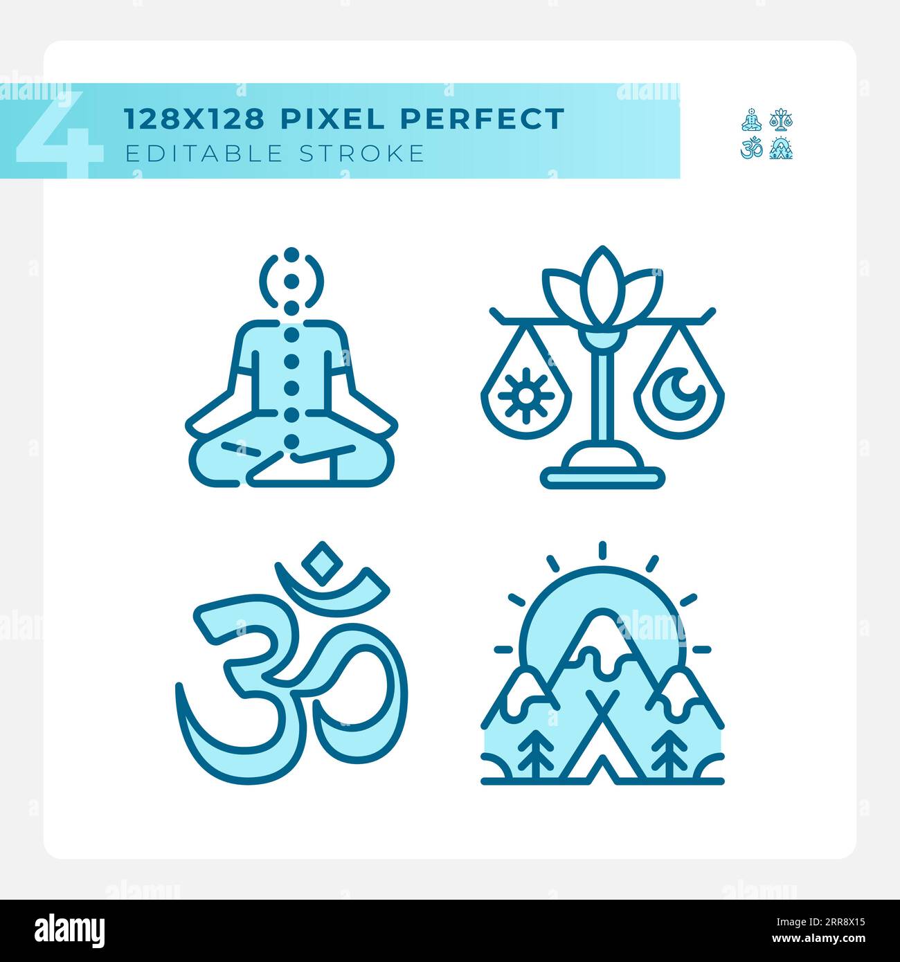 Pixel perfect blue meditation linear icons set Stock Vector Image & Art ... Pixel perfect blue meditation linear icons set Stock Vector Image & Art ...