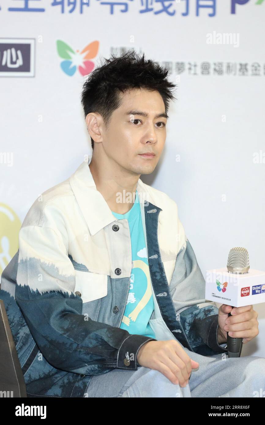 Taiwanese singer, actor, and race car driver Jimmy Lin attends a public ...