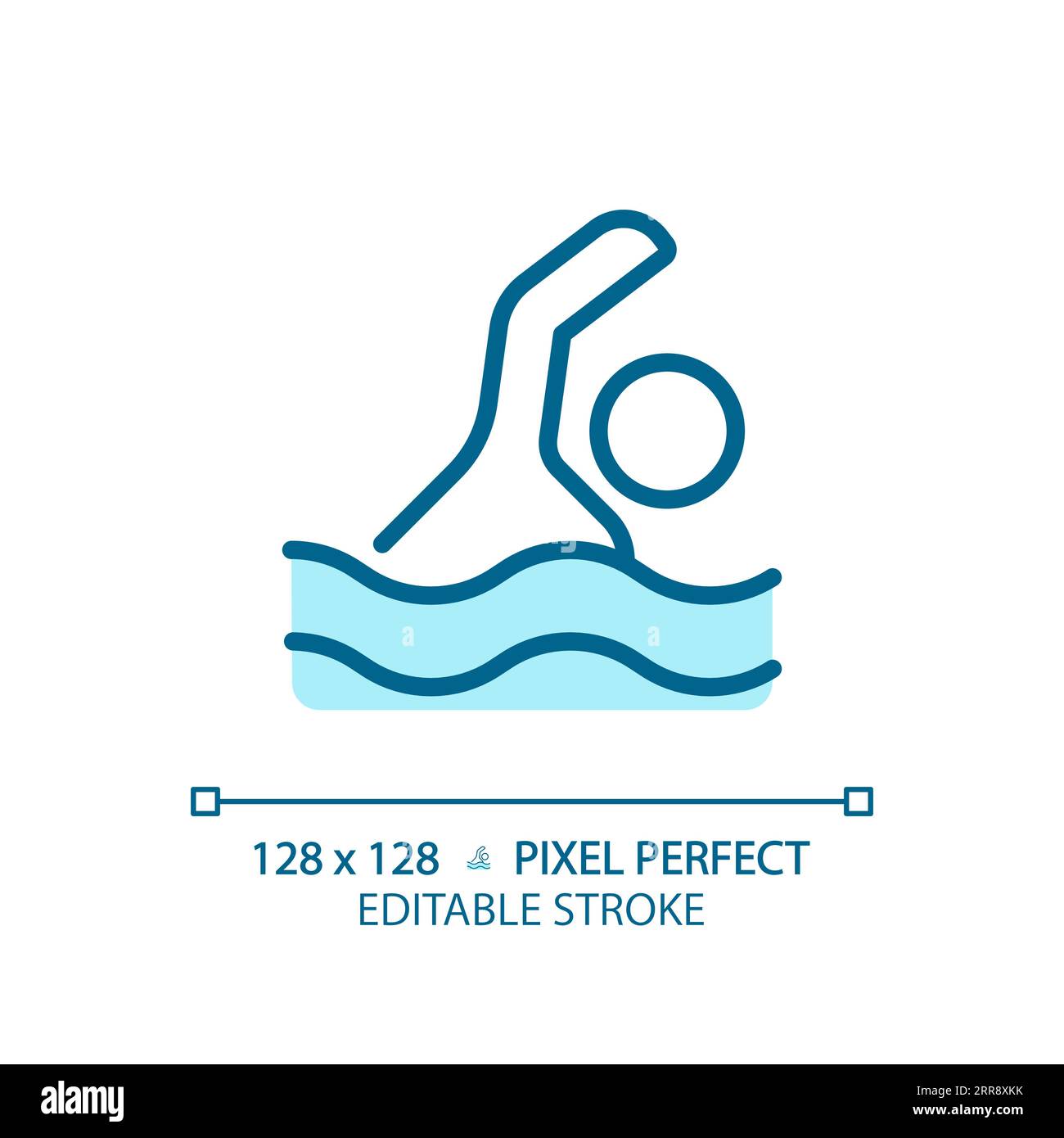 2D customizable swimming linear icon Stock Vector Image & Art - Alamy