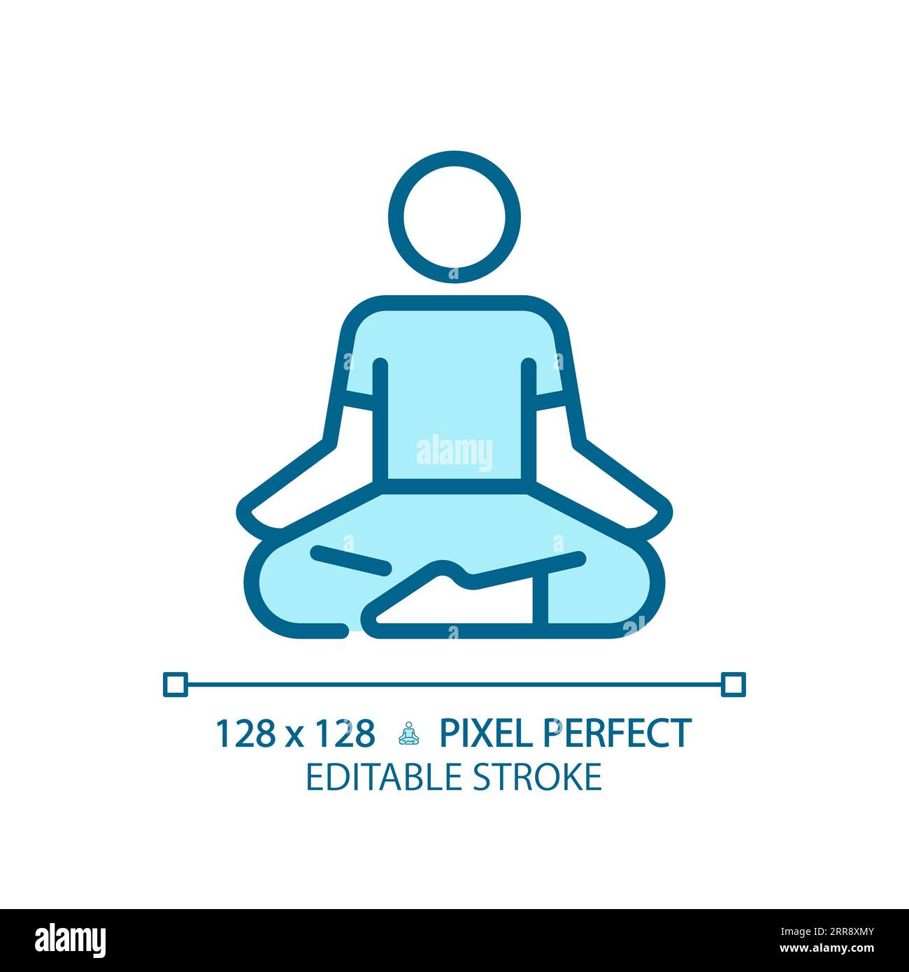 2D customizable lotus position linear icon Stock Vector Image & Art - Alamy