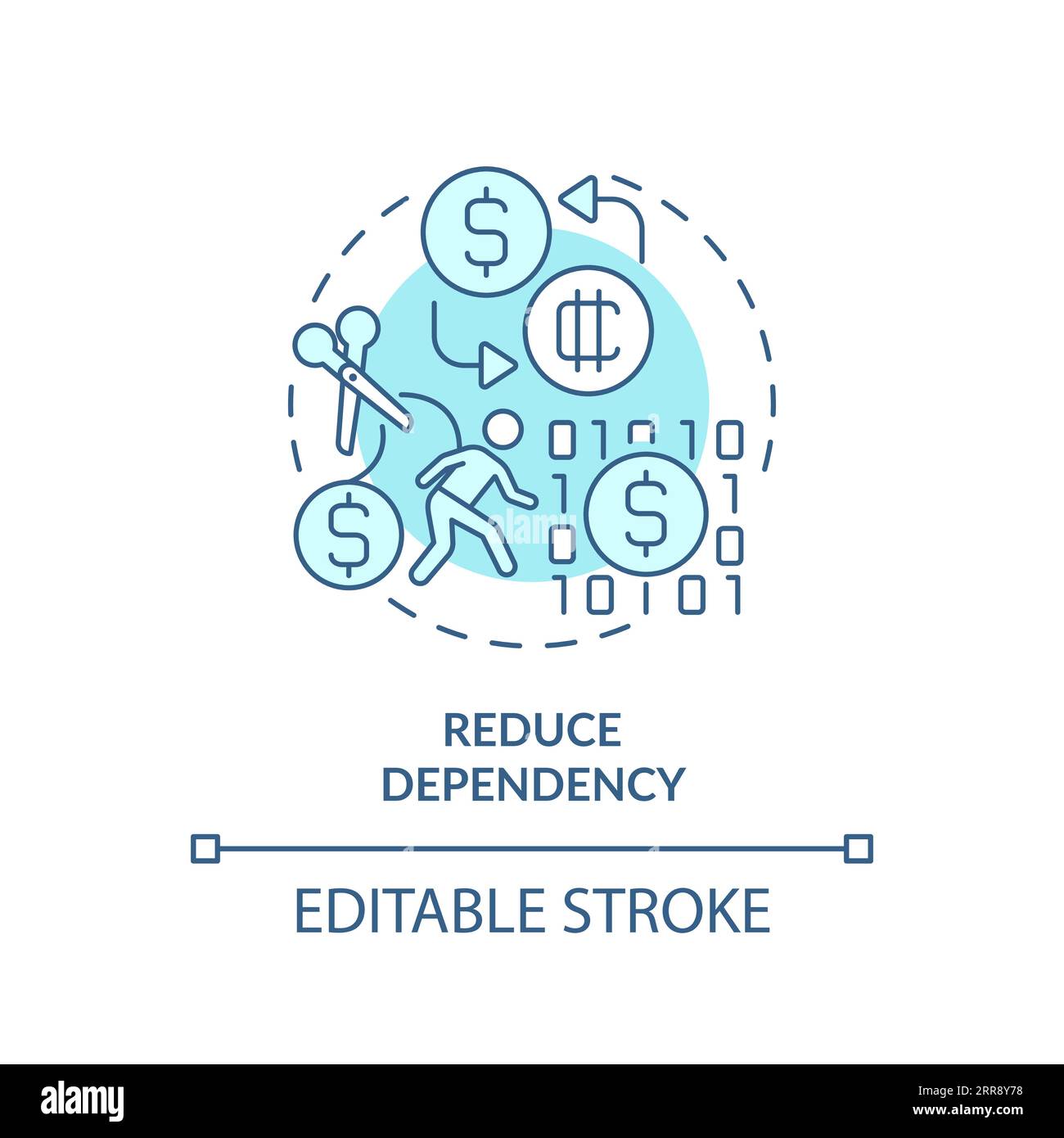 2D reduce dependency blue line icon concept Stock Vector Image & Art ... 2D reduce dependency blue line icon concept Stock Vector Image & Art ...