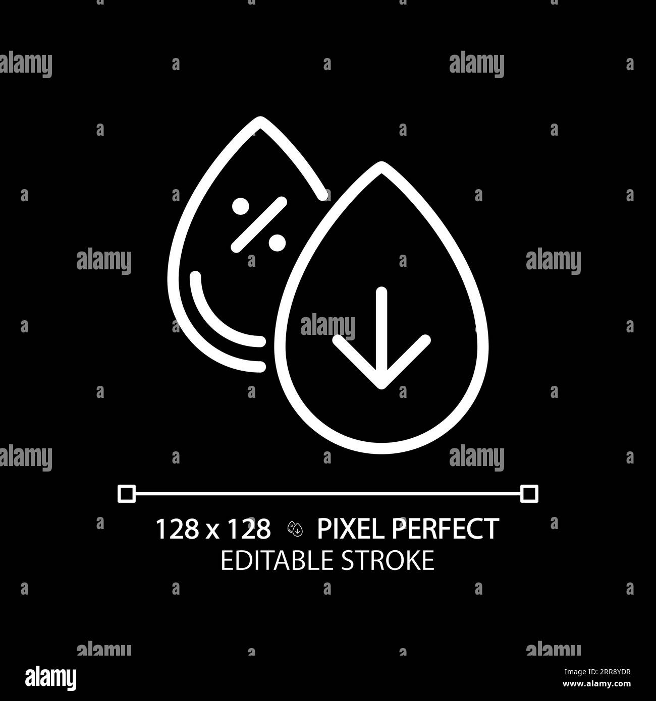 2D customizable thin linear white low cholesterol icon Stock Vector ...