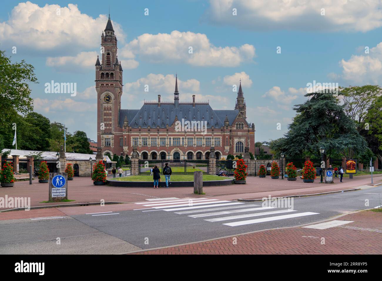 The Hague, Holland-July 26 2023: View of facade of Peace Palace ...