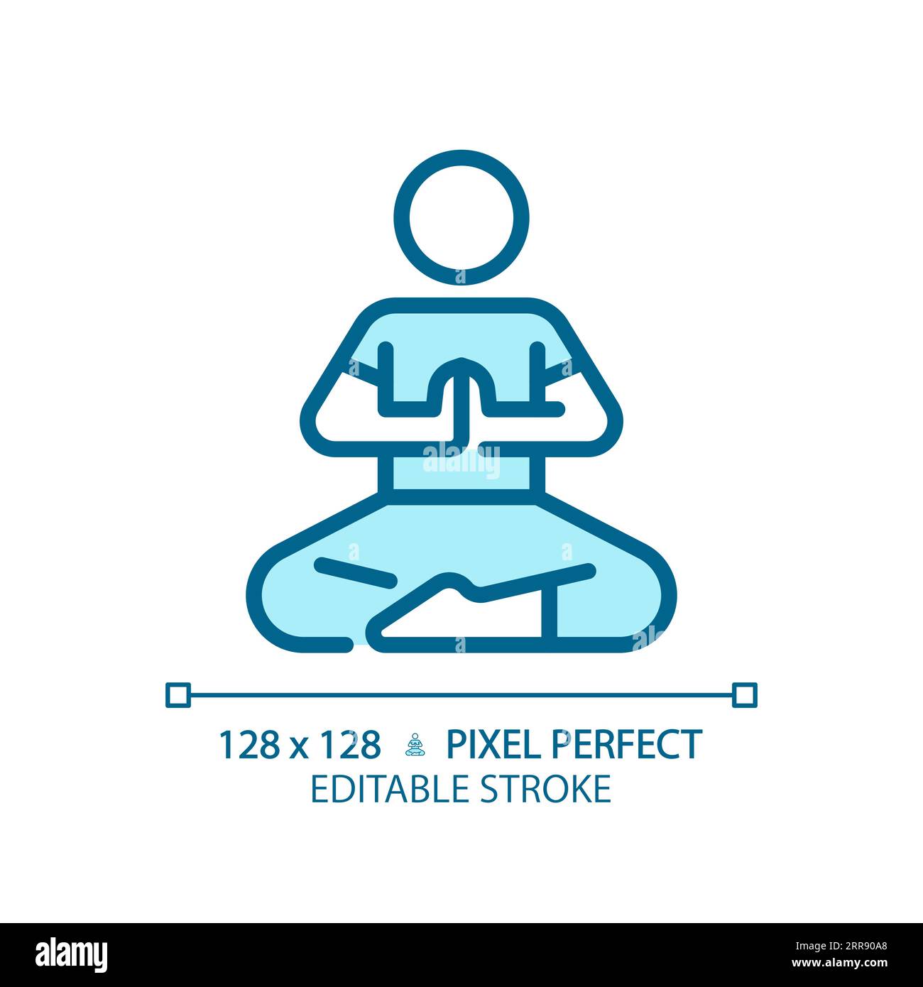 2D customizable prayer pose linear icon Stock Vector Image & Art - Alamy