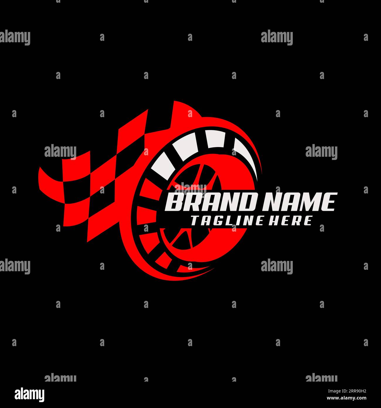 wheel flag racing logo design vector Stock Vector Image & Art - Alamy