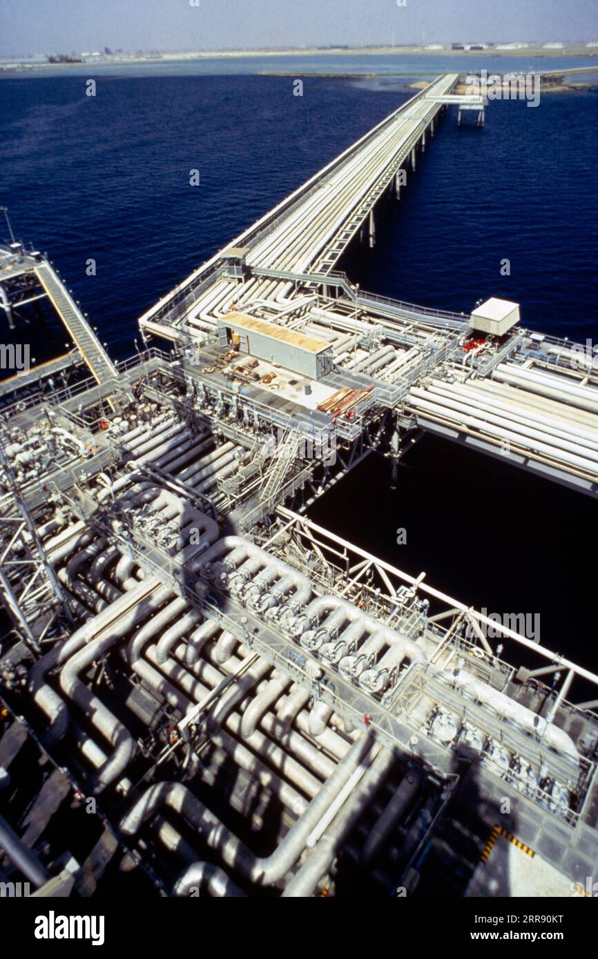 Yanbu Saudi Arabia Oil Terminal Pipework Aerial View Stock Photo - Alamy