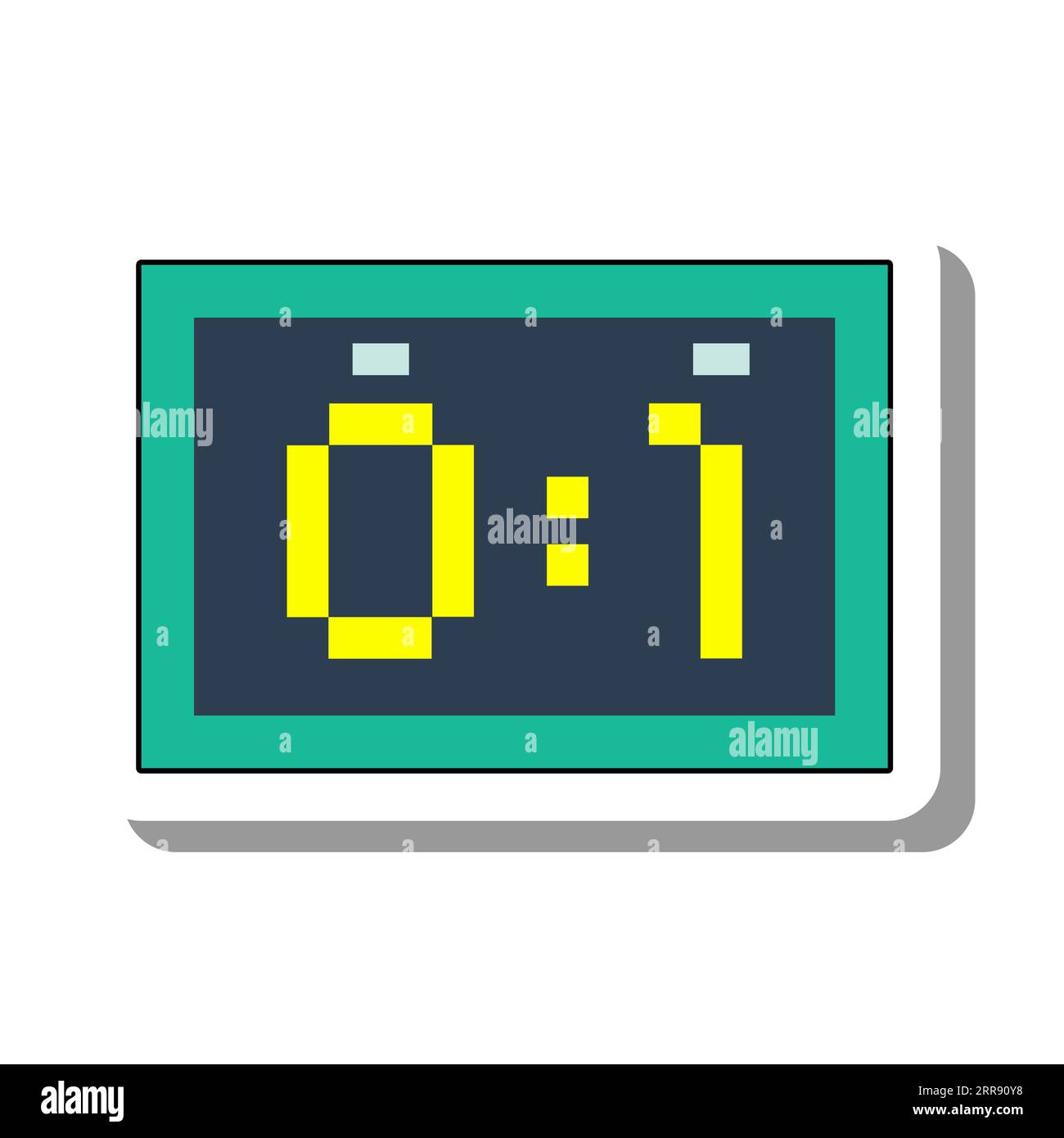 Electronic digital scoreboard sticker Stock Vector Image & Art - Alamy