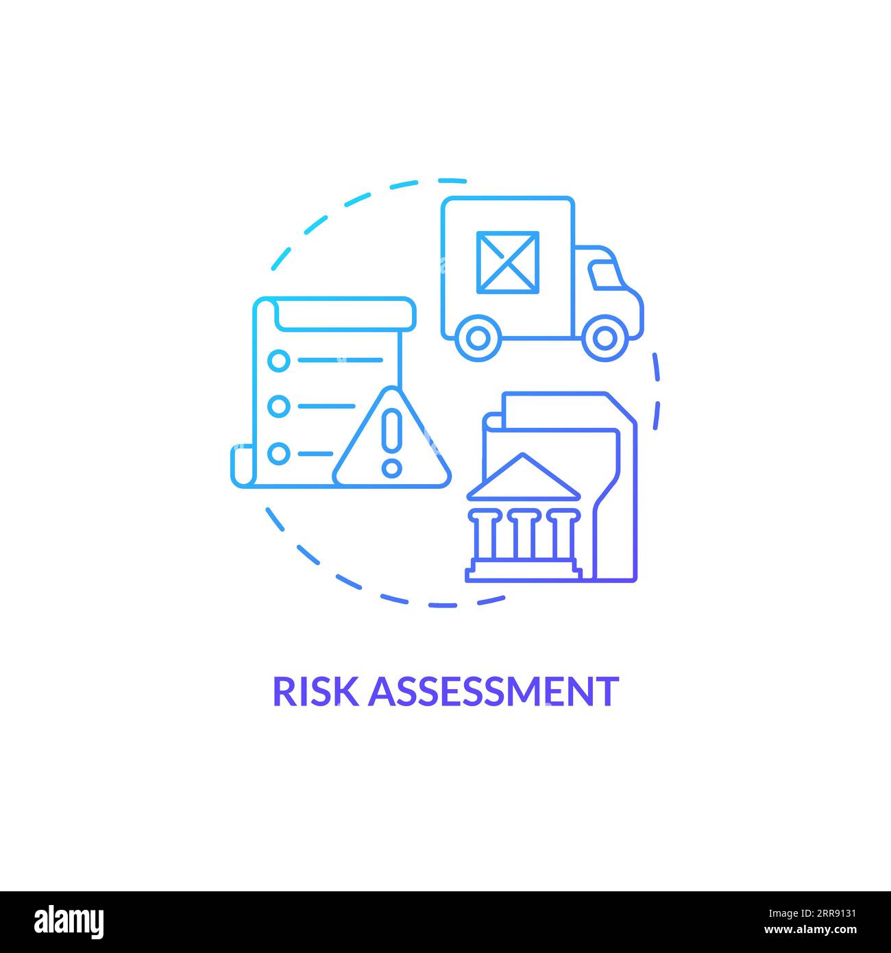 2D risk assessment gradient line icon concept Stock Vector Image & Art - Alamy
