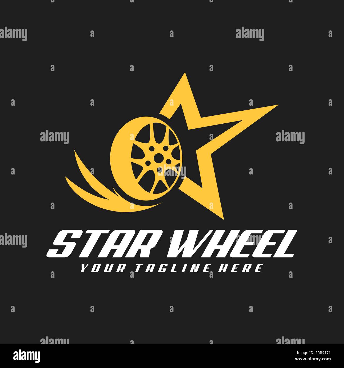 auto star wheel sport racing logo design vector Stock Vector Image ...