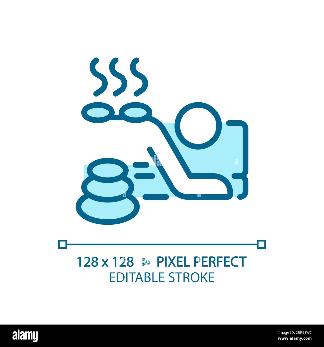 Relax massage hot stone Stock Vector Images - Alamy