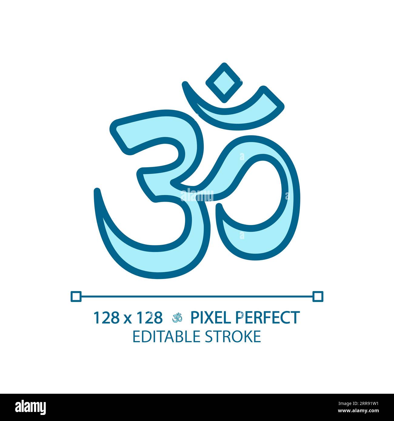 2D customizable om linear icon Stock Vector Image & Art - Alamy