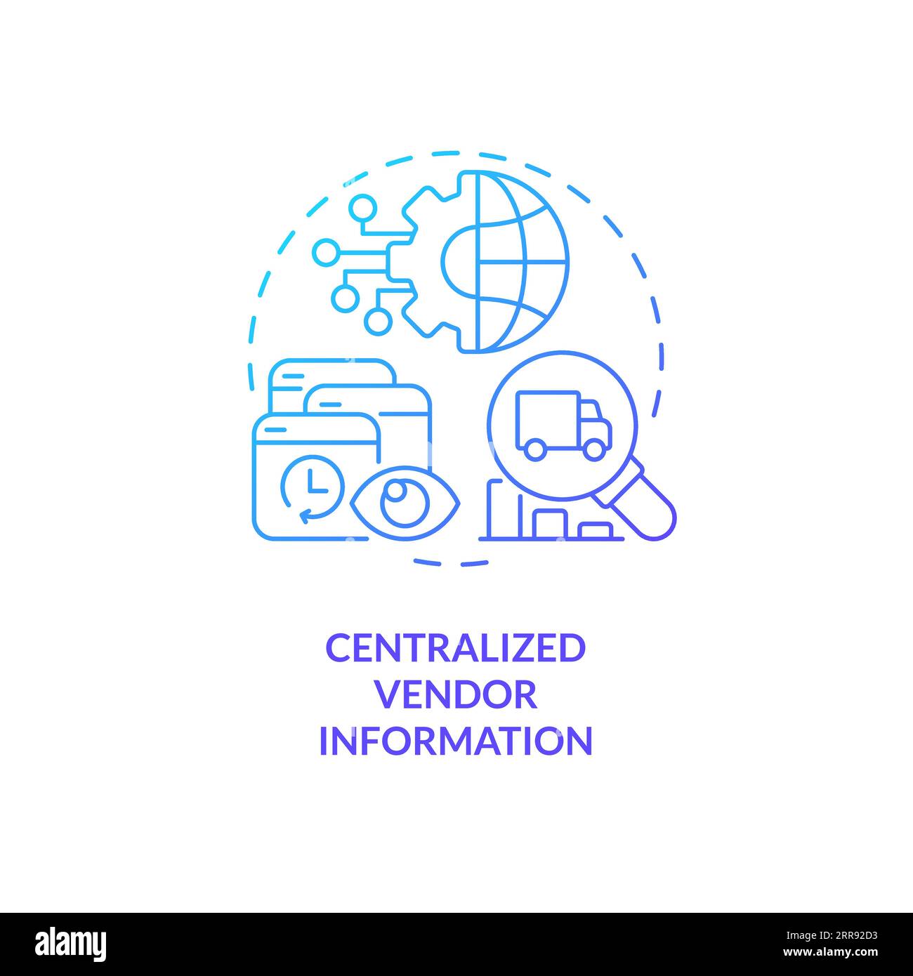 2D centralized vendor information gradient concept Stock Vector Image ...