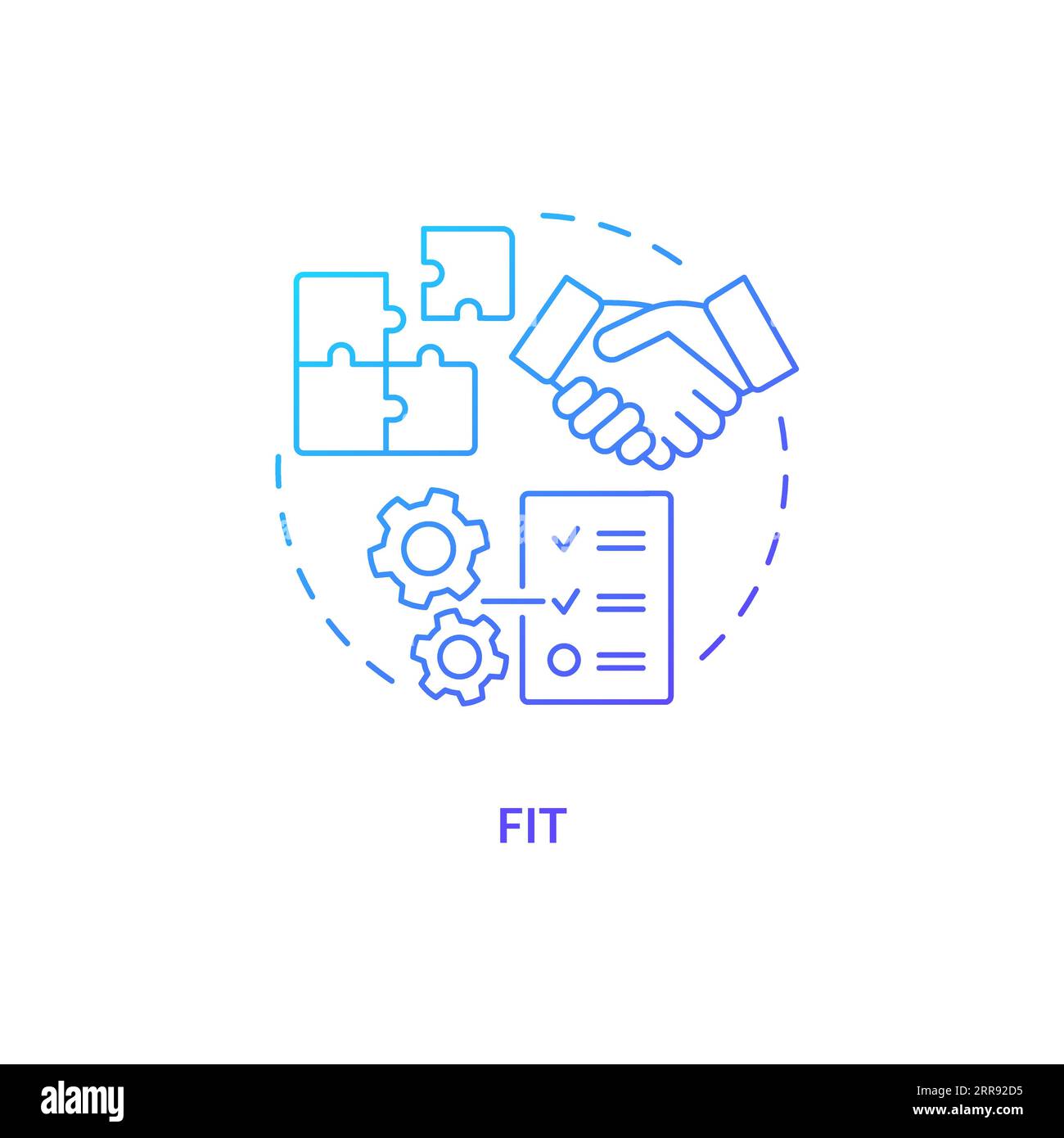 2D fit gradient thin line icon concept Stock Vector Image & Art - Alamy