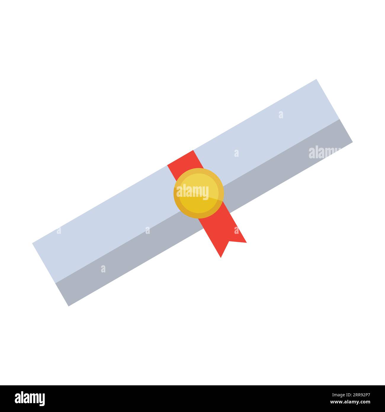 Folded paper diploma vector Stock Vector Image & Art - Alamy