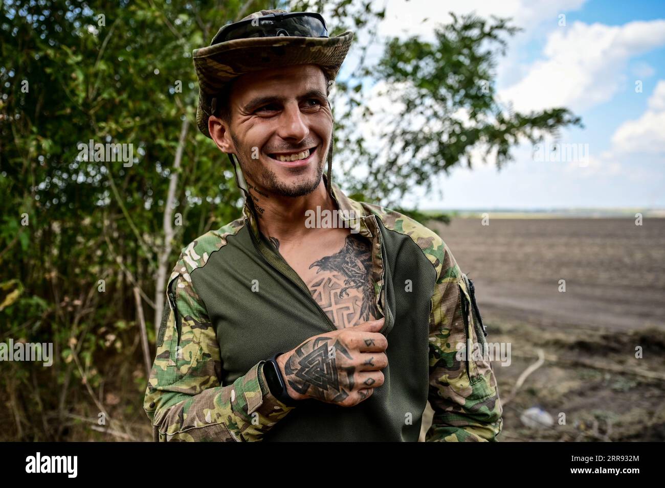 UKRAINE - SEPTEMBER 6, 2023 - Mechanic and driver 'Revo', 28, a Bradley ...