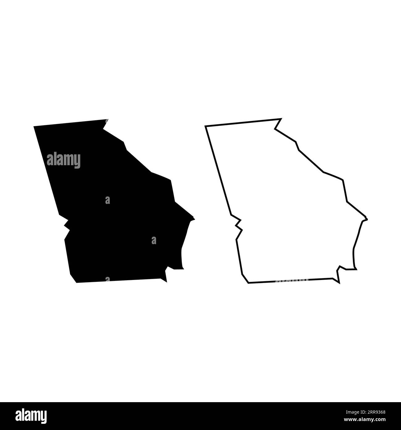 Georgia state map on white background. Isolated illustration Stock ...