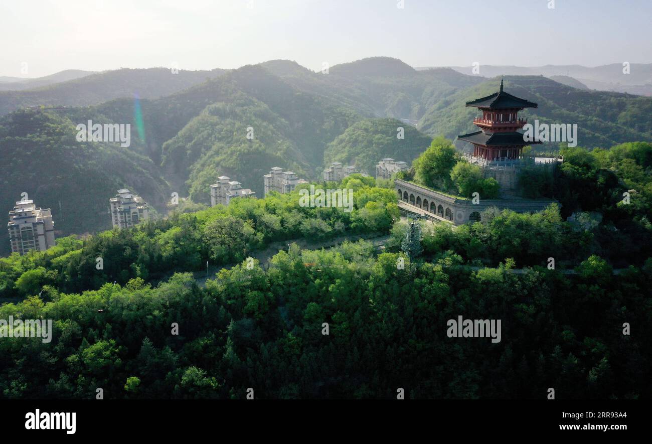210526 -- YAN AN, May 26, 2021 -- Aerial photo taken on May 9, 2021 ...