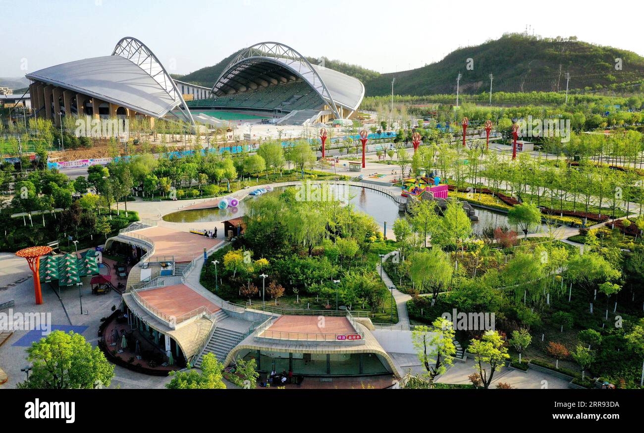 210526 -- YAN AN, May 26, 2021 -- Aerial photo taken on May 8, 2021 ...