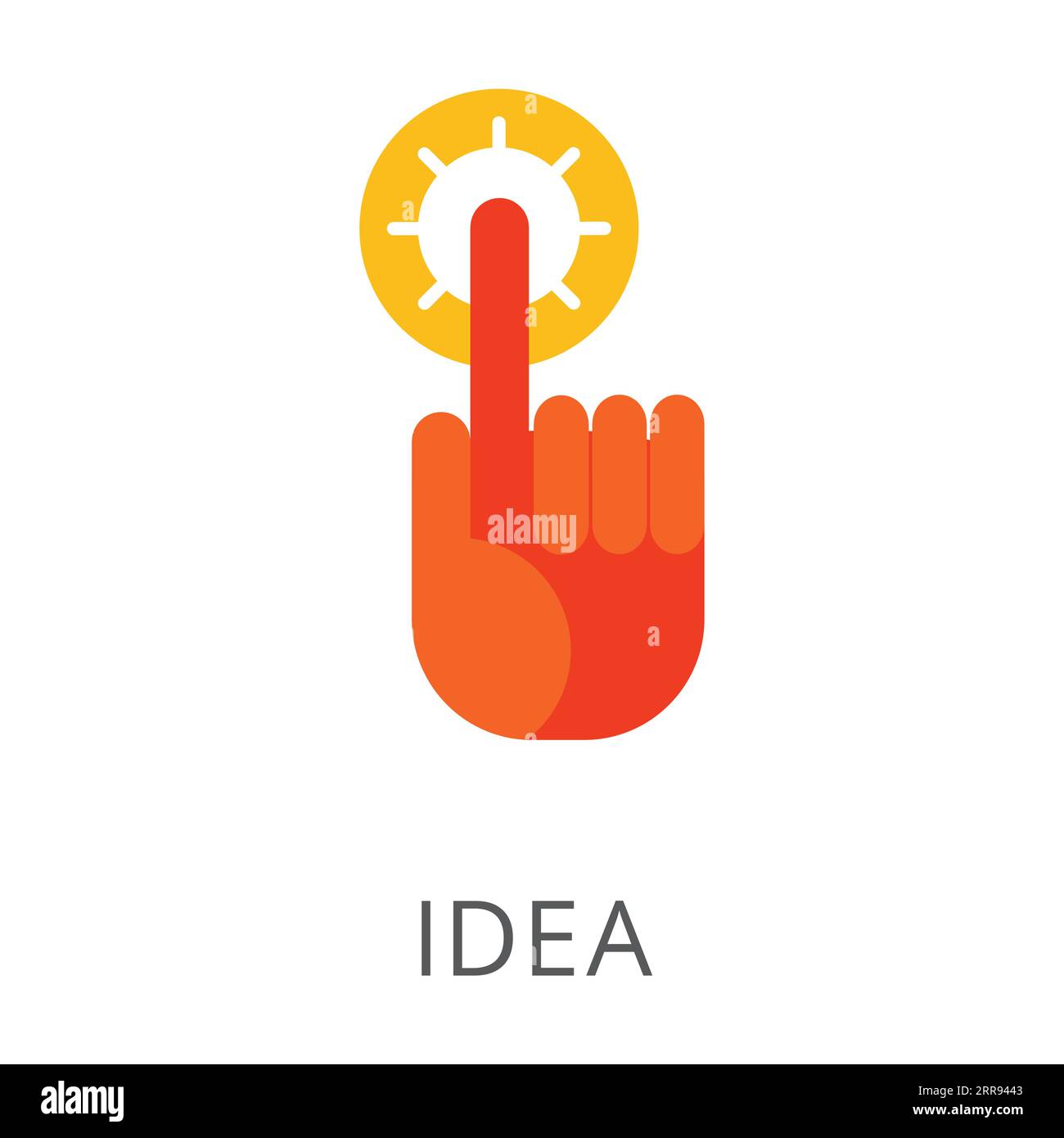 Index finger pointing up as symbol of idea flat vector icon Stock ... Index finger pointing up as symbol of idea flat vector icon Stock ...