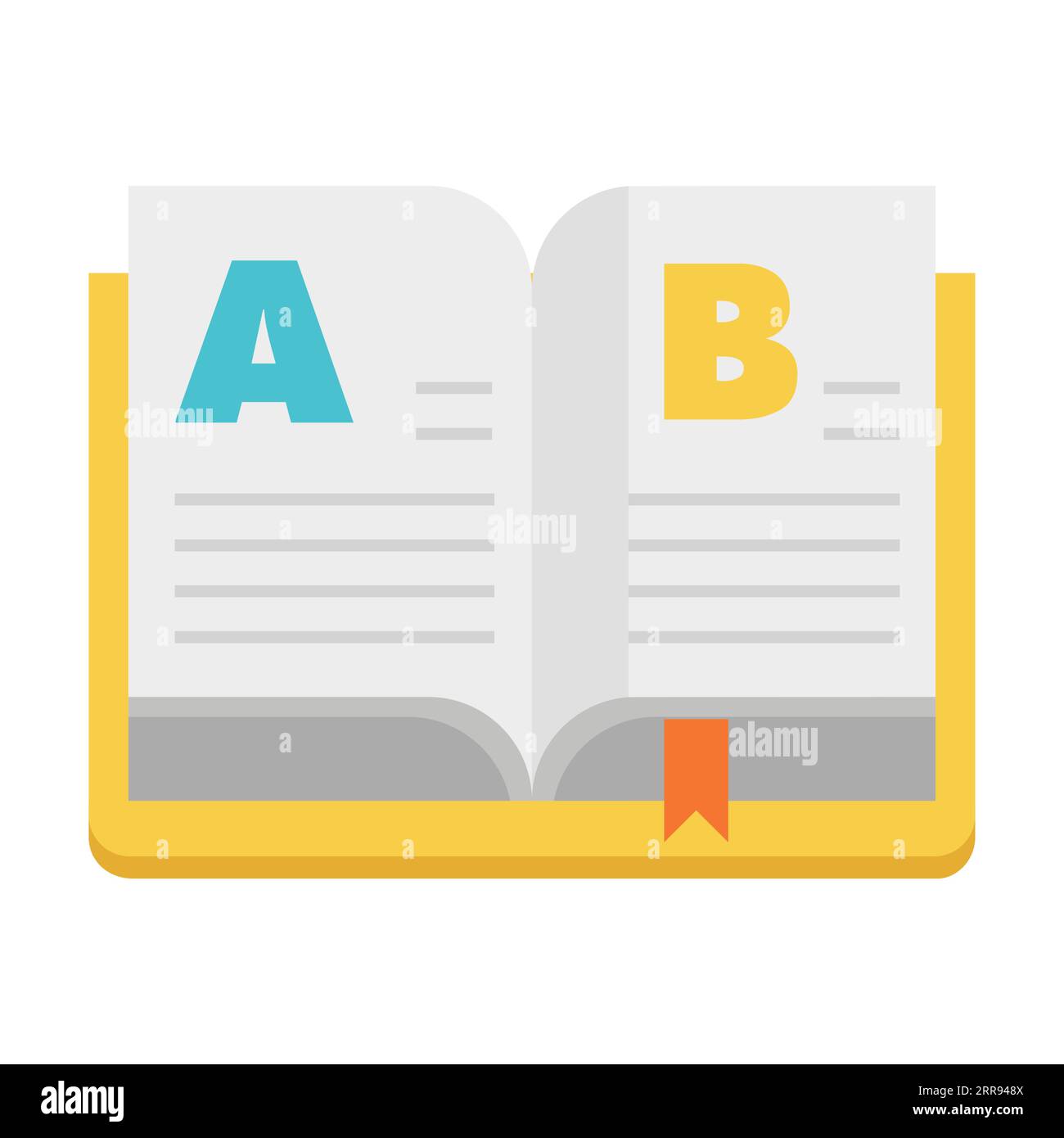 Open alphabet textbook vector Stock Vector Image & Art - Alamy