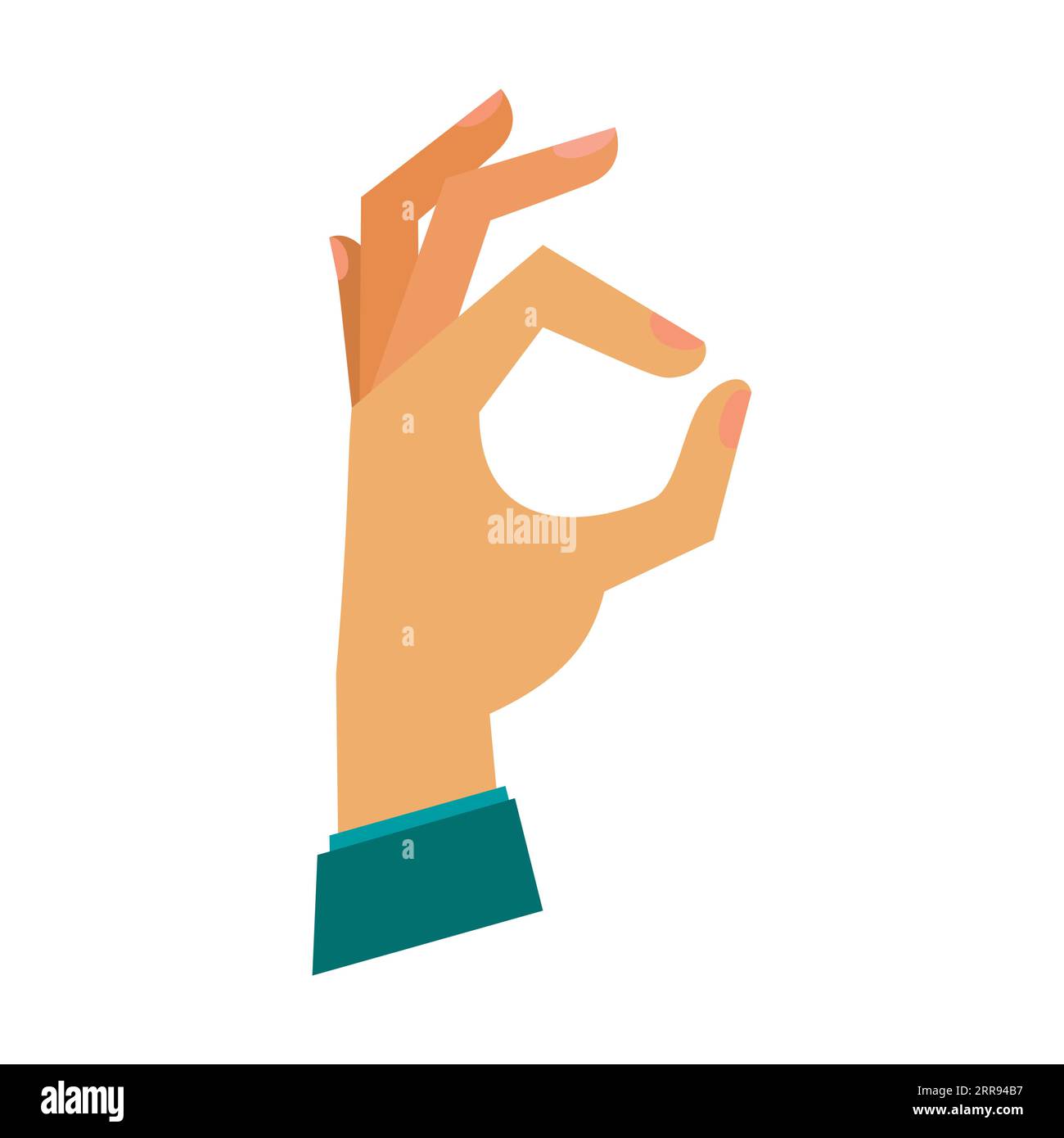 Hand showing OK sign vector Stock Vector Image & Art - Alamy