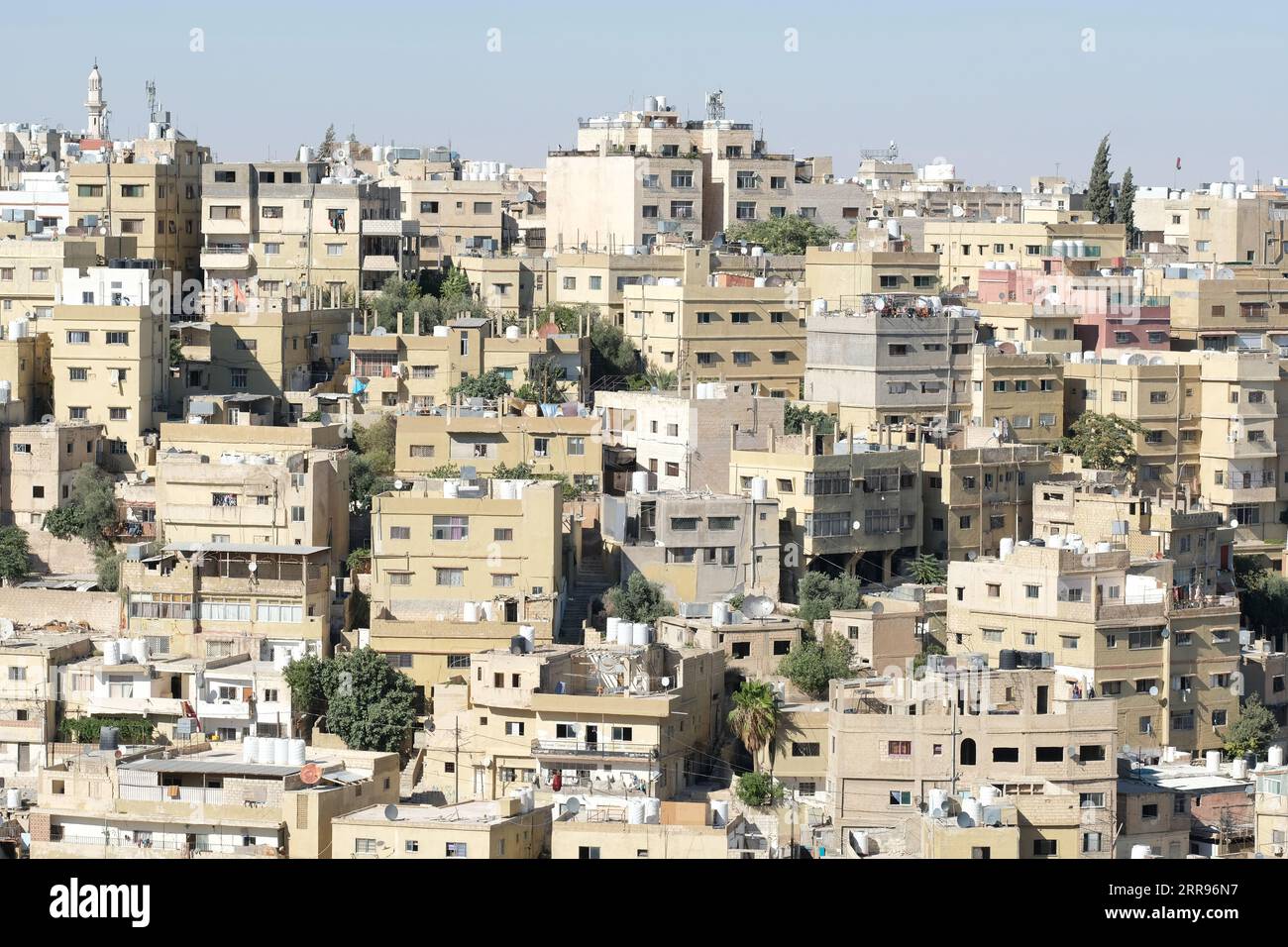 Amman Jordan residental housing on the hills of the capitol city Amman ...