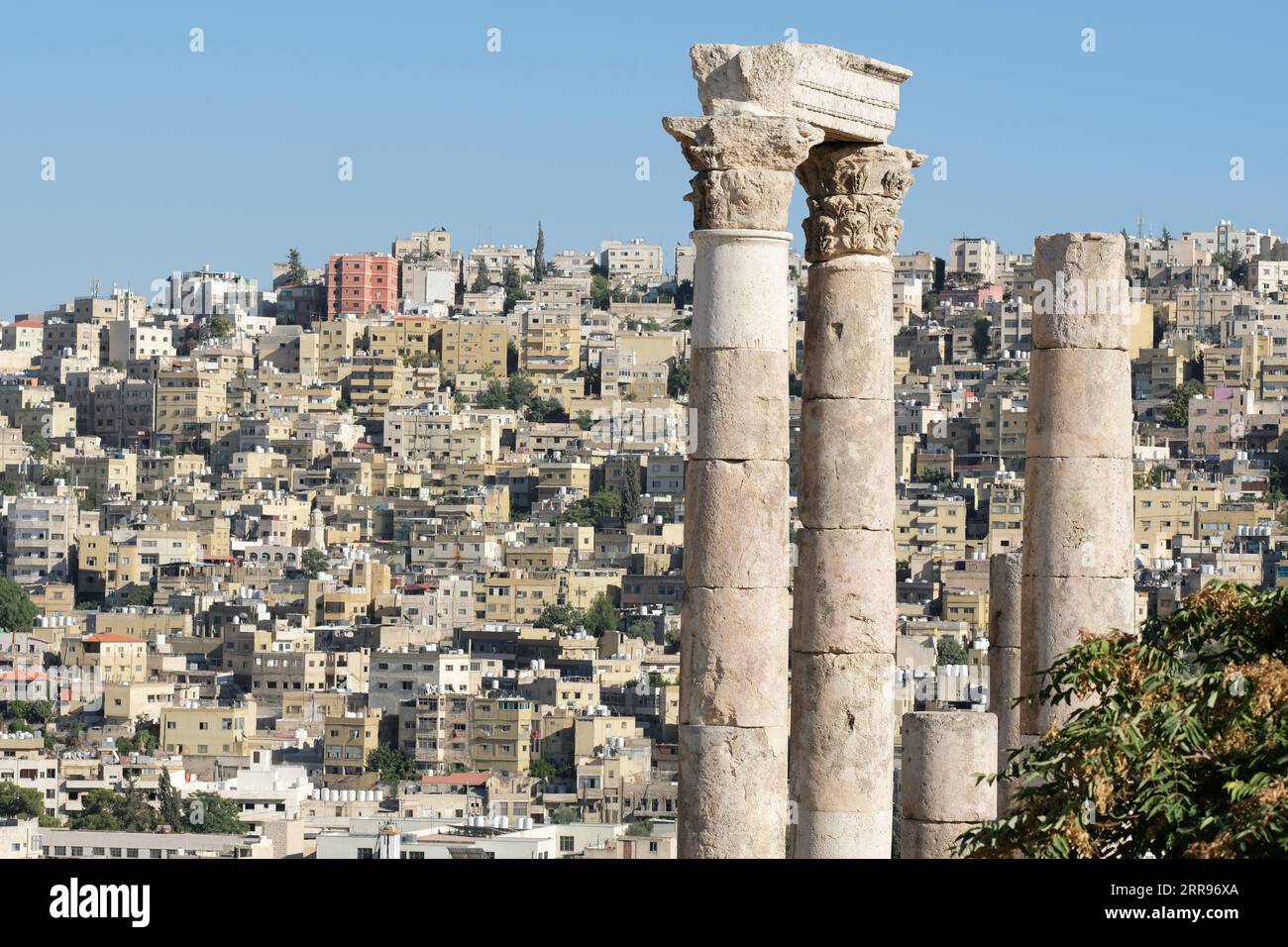 Amman Jordan - the ancient Roman ruins of the Temple of Hercules at the ...