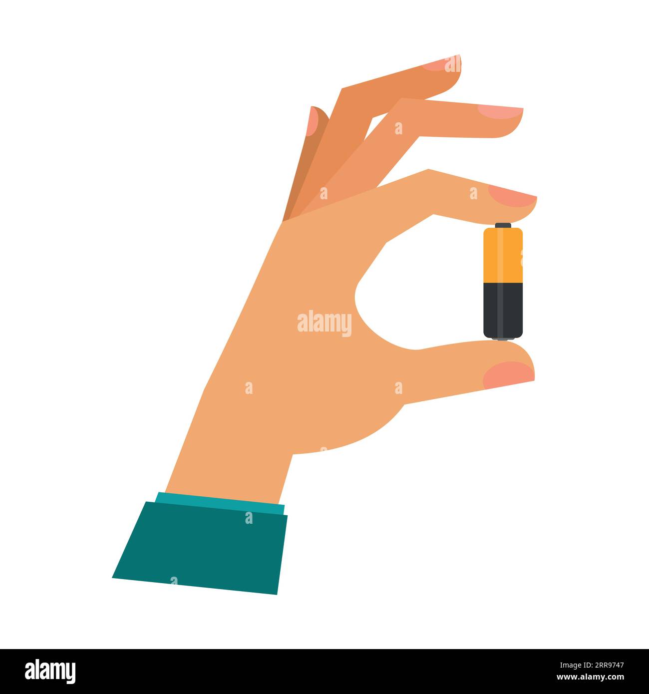 Small battery icon flat Cut Out Stock Images & Pictures - Alamy