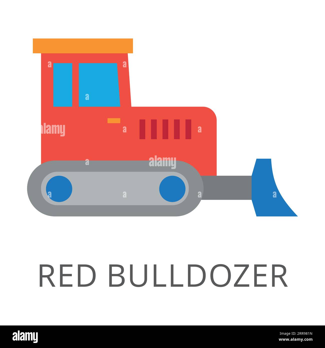 Red bulldozer Stock Vector Images - Alamy