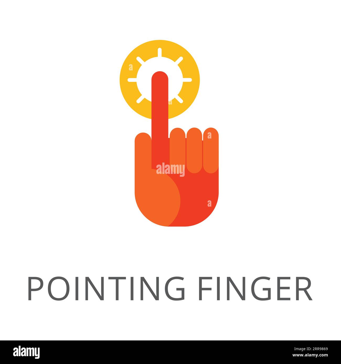 Bulb idea finger gesture hand vector hi-res stock photography and ...