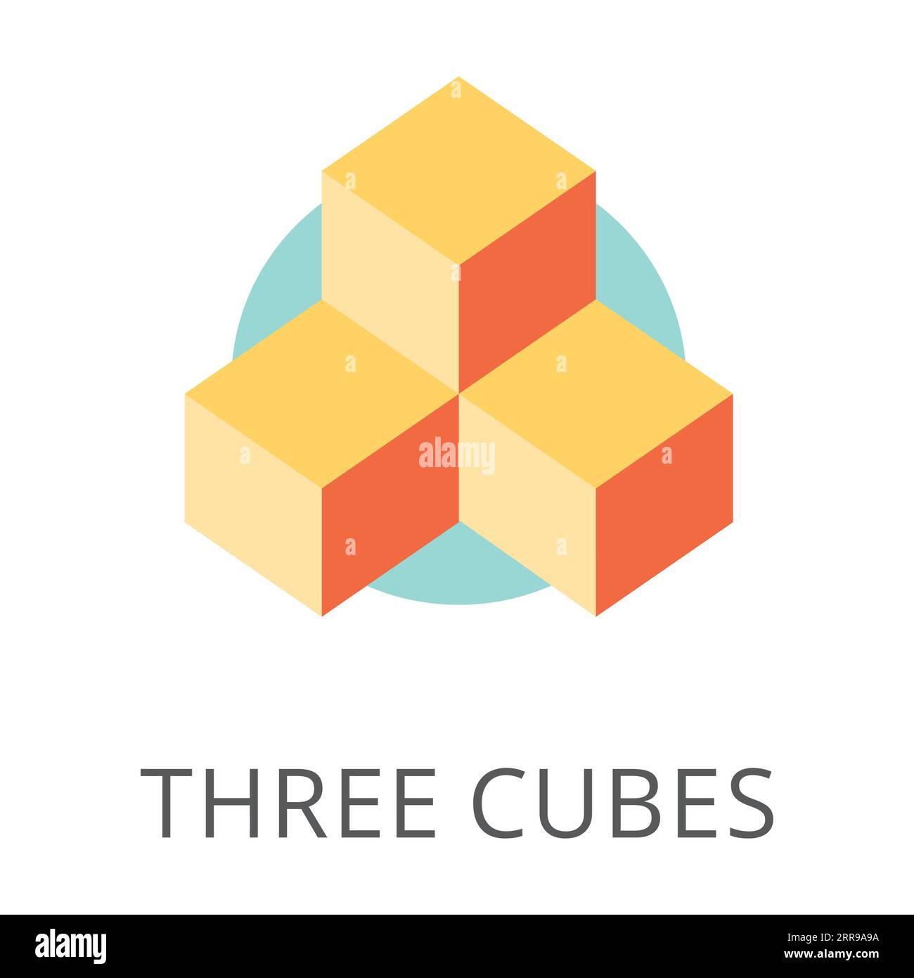 Isometric cube figure three hi-res stock photography and images - Alamy