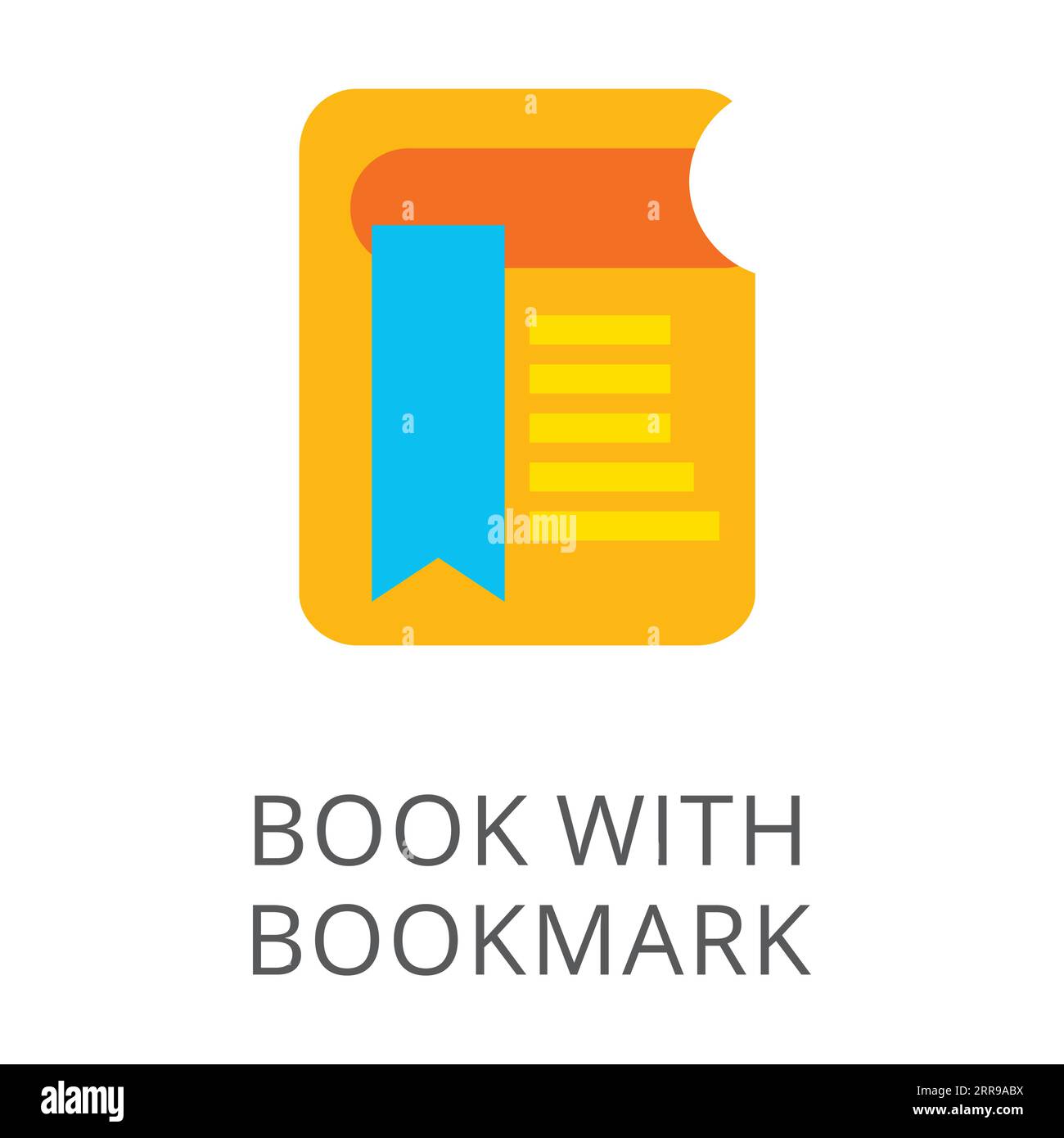 Book with blue bookmark isolated on white Stock Vector Image & Art - Alamy