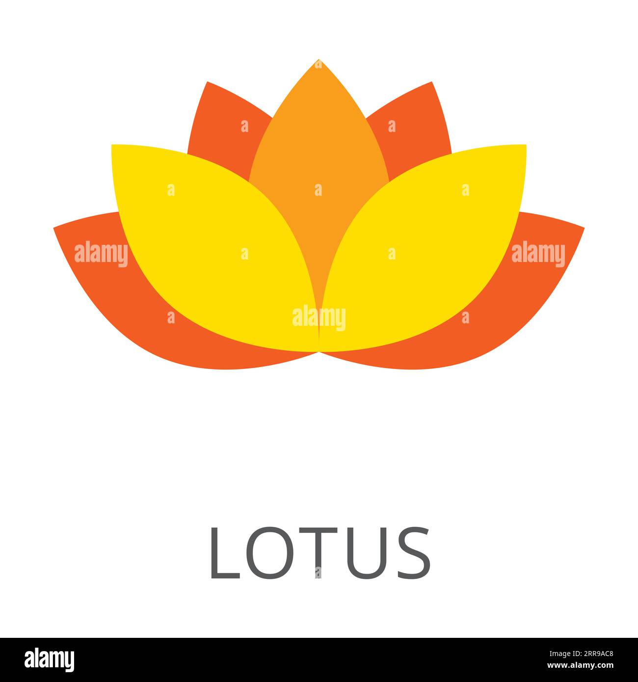 Symbol of blooming lotus isolated on white Stock Vector Image & Art - Alamy