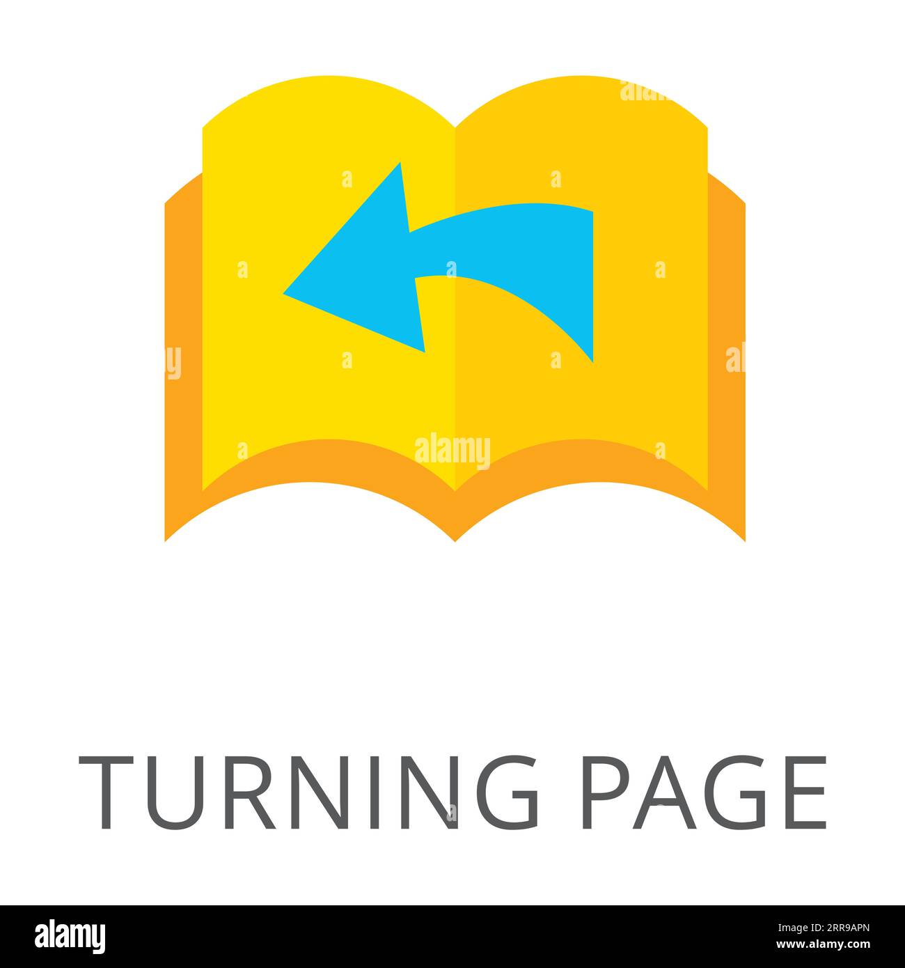 Turning page in open book isolated on white Stock Vector Image & Art - Alamy