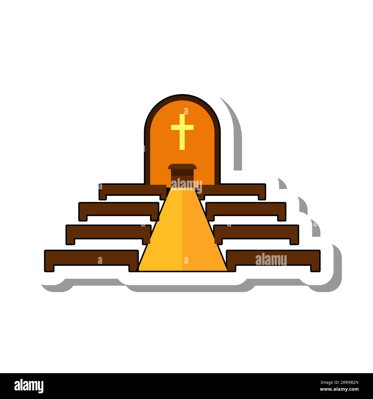 Interior of catholic church vector Stock Vector Image & Art - Alamy