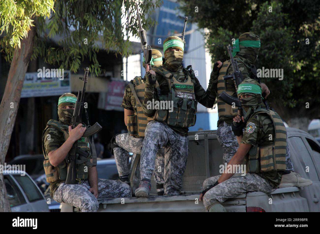210607 -- GAZA, June 7, 2021 -- Members of the Ezz al-Din al-Qassam ...