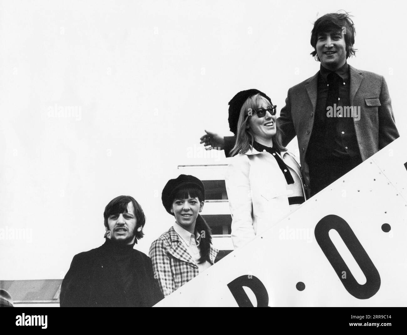 Beatle Ringo Starr, left, sports a beard as he and fellow Beatle John ...