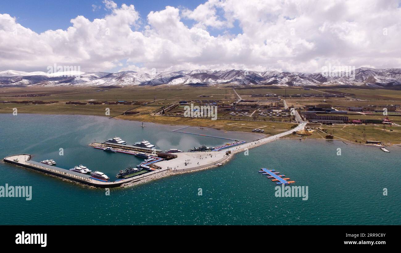 210609 -- XINING, June 9, 2021 -- Aerial photo taken on May 11, 2017 ...