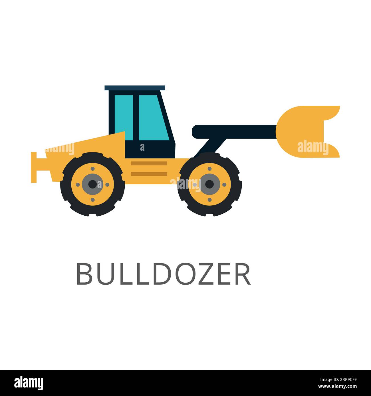 Bulldozer side view Stock Vector Images - Alamy