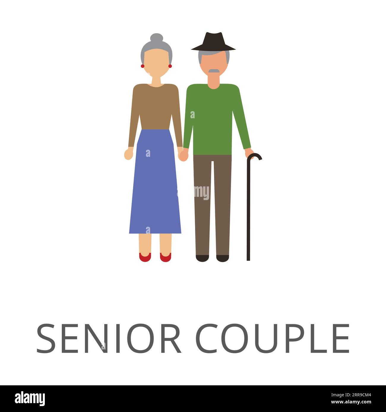 Elderly couple hands Stock Vector Images - Alamy