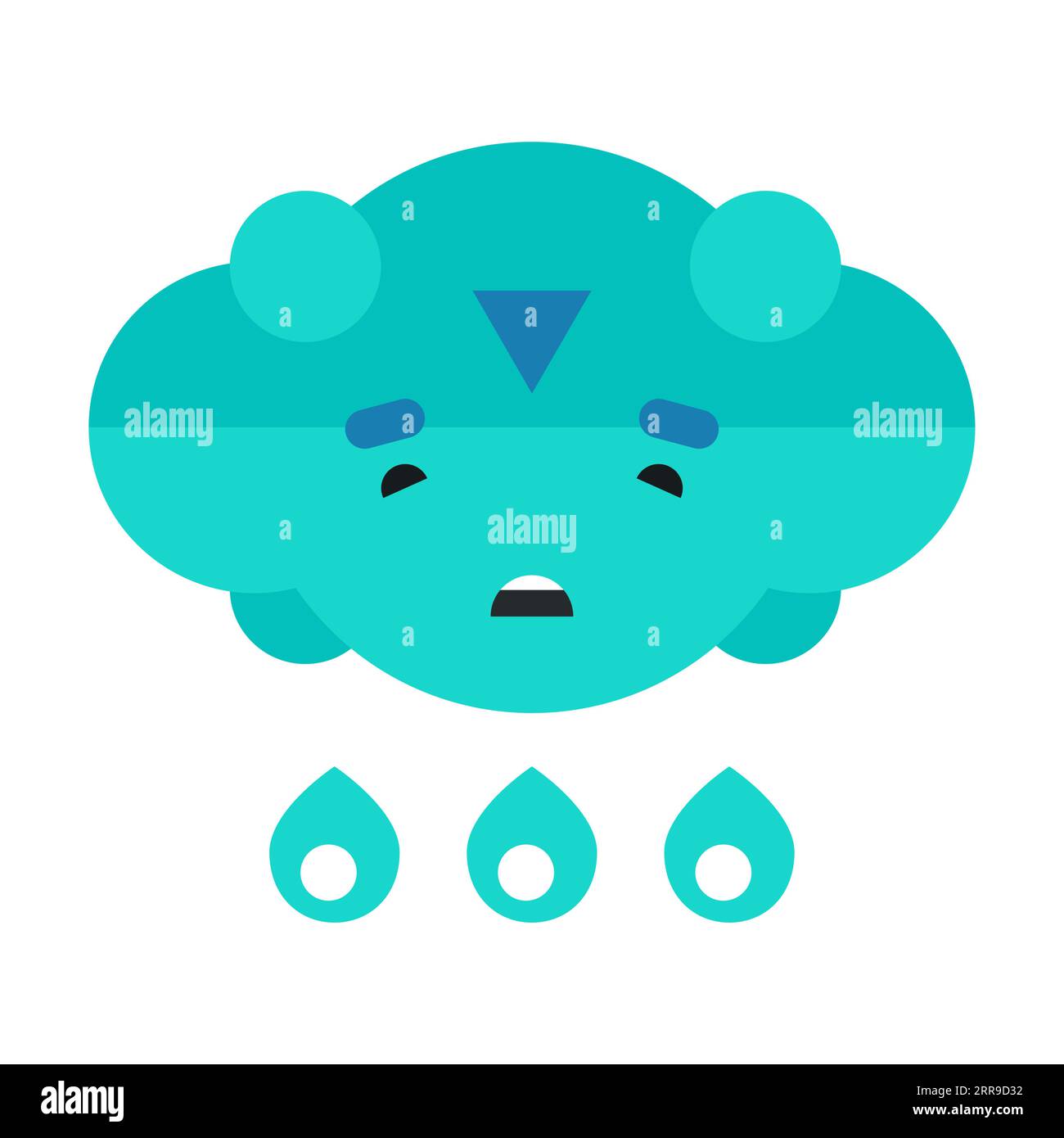 Gloomy rainy autumn cloud vector Stock Vector Image & Art - Alamy
