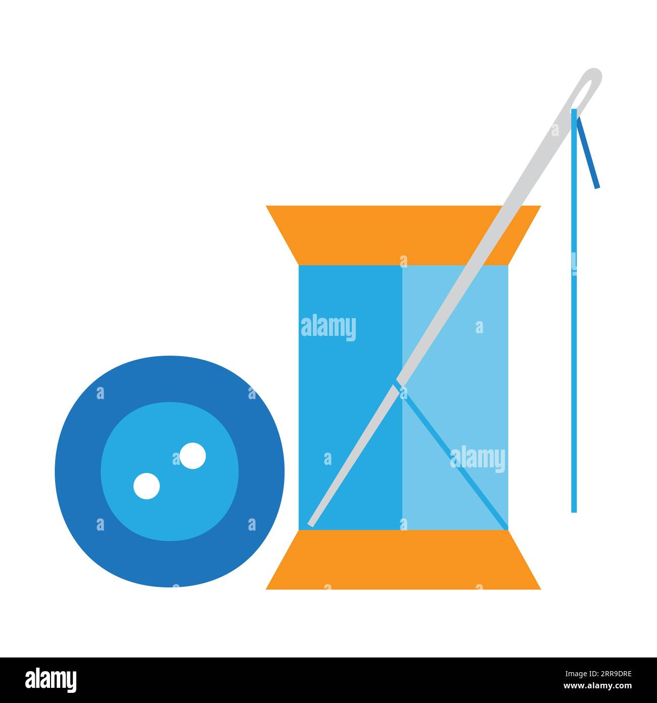 Spool of thread, needle and button Stock Vector Image & Art - Alamy