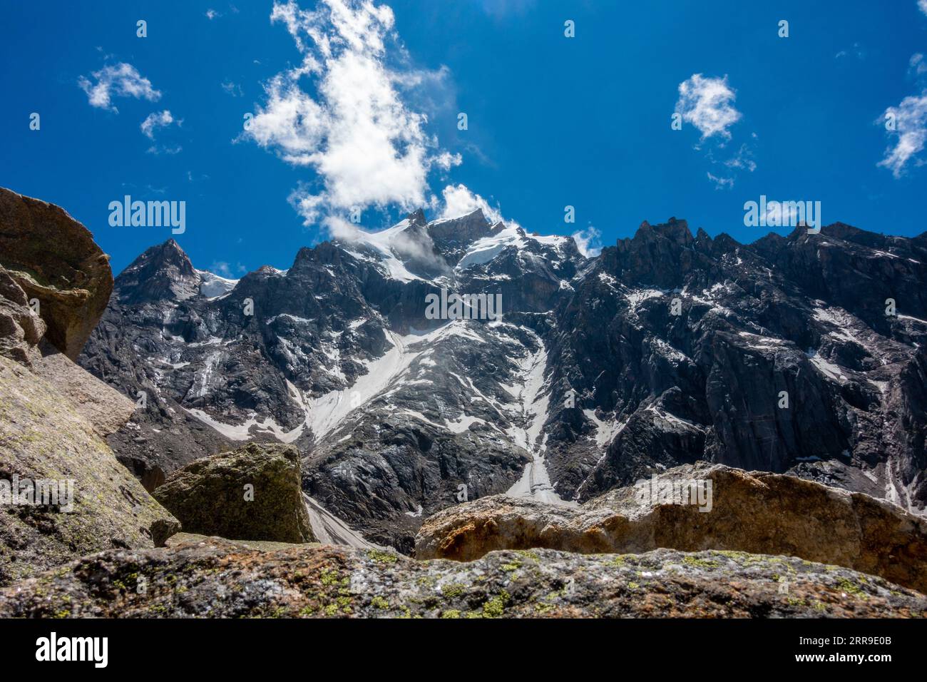 Kinner Kailash Range: Glacial mountain peaks in the Greater Himalayas ...