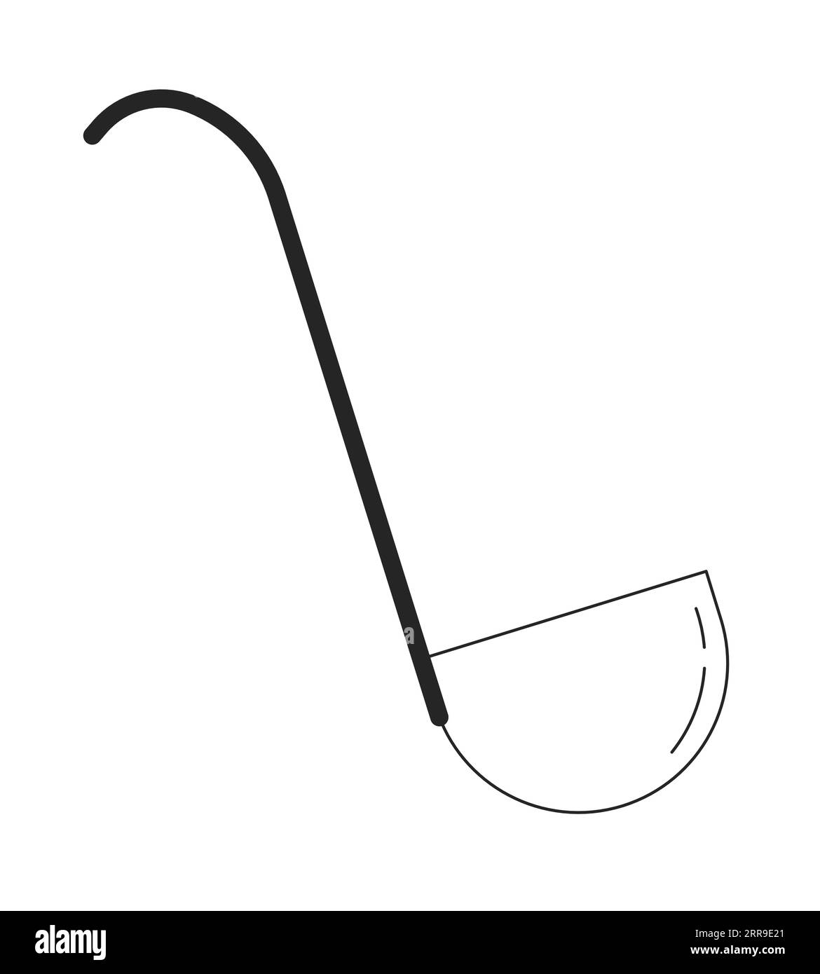 Ladle flat monochrome isolated vector object Stock Vector Image & Art ...