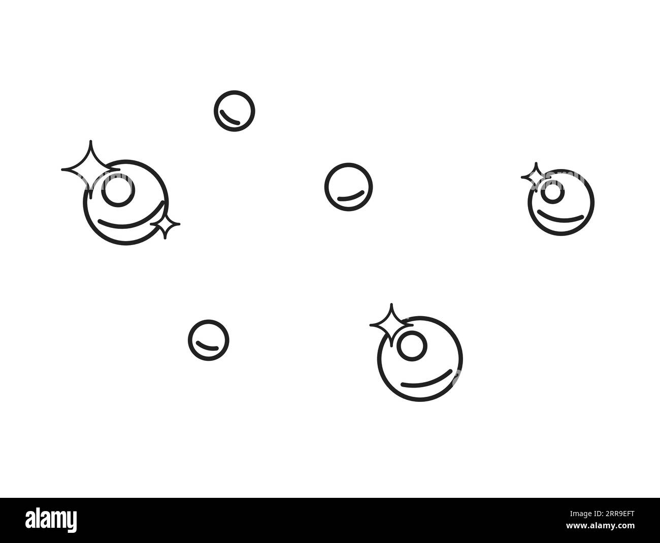 Soap Bubbles Sparkling Monochrome Flat Vector Object Stock Vector Image And Art Alamy